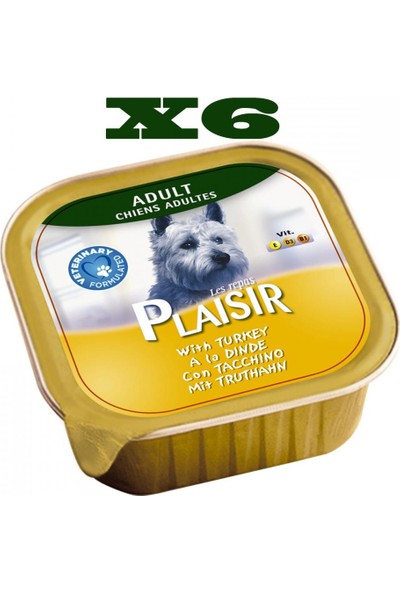 Plaisir Pate 150GR Hindi Etli Plaisir Yaş Köpek Maması 6 Adet Plaisir Pate 150GR Hindi Etli Plaisir Yaş Köpek Maması 6 Adet