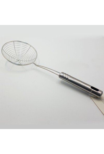 Evvehediyelikeşya Paslanmaz Çelik Kızartma Maşası Süzgeçli Yağ Kevgiri 12 cm Evvehediyelikeşya Paslanmaz Çelik Kızartma Maşası Süzgeçli Yağ Kevgiri 12 cm