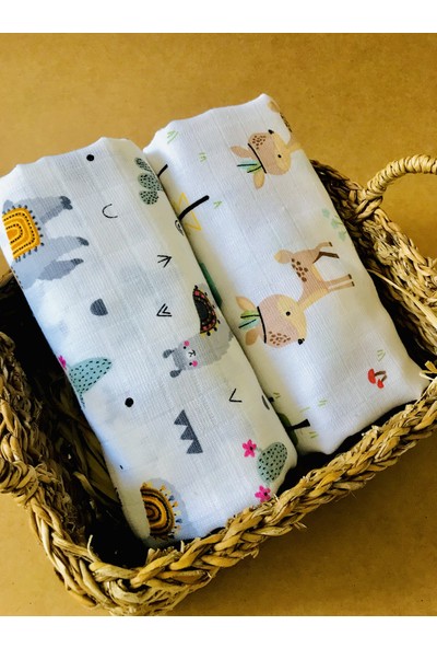 juniperus 2 Adet Organik 110X110 Müslin Örtü Battaniye juniperus 2 Adet Organik 110X110 Müslin Örtü Battaniye