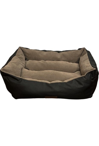 Petsygoo Makinede Yıkanabilir, Leke Tutamayan Köpek Yatak, Boncuk Silikon 50 x 38 cm Kahverengi-Siyah