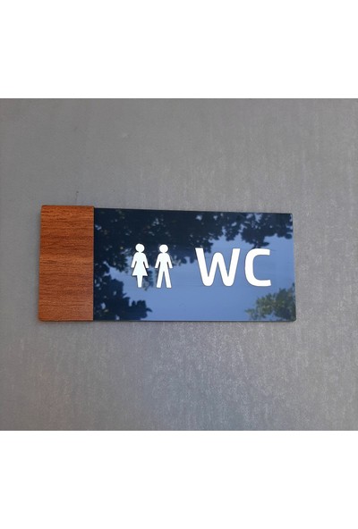 Dekokonsept Wooden Serisi Wc Yönlendirme Tabelası