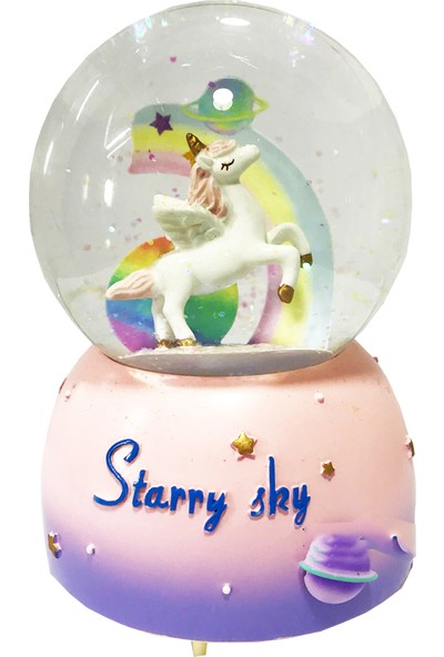 Narkissos Unicorn Temalı Müzikli Işıklı Orta Boy Kar Küresi Narkissos Unicorn Temalı Müzikli Işıklı Orta Boy Kar Küresi
