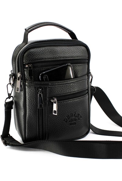 Derise Çok Bölmeli Kalite Siyah Renk El ve Omuz Çantası Derise Çok Bölmeli Kalite Siyah Renk El ve Omuz Çantası