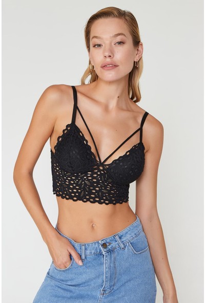 Cansoy Liona Dantelli Siyah Bralet Sütyen Cansoy Liona Dantelli Siyah Bralet Sütyen