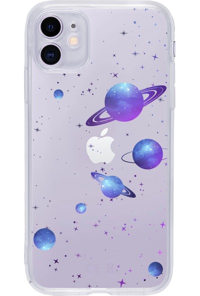 Moodcase iPhone 11 Galaxy & Stars Desenli Premium Şeffaf Silikon Kılıf Moodcase iPhone 11 Galaxy & Stars Desenli Premium Şeffaf Silikon Kılıf