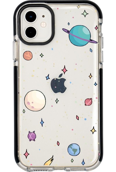 Moodcase iPhone 11 Gezegenler Desenli Candy Bumper Silikonlu Telefon Kılıfı Moodcase iPhone 11 Gezegenler Desenli Candy Bumper Silikonlu Telefon Kılıfı