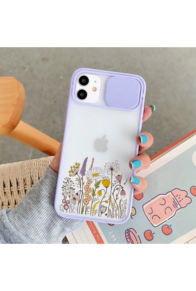 Moodcase Renkli Bahçe Tasarımlı iPhone 11 Pembe Kamera Korumalı Telefon Kılıfı Moodcase Renkli Bahçe Tasarımlı iPhone 11 Pembe Kamera Korumalı Telefon Kılıfı