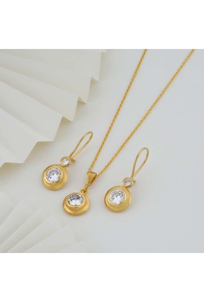 Gümüşistan 925 Ayar Gümüş Tektaşlı Takı Seti