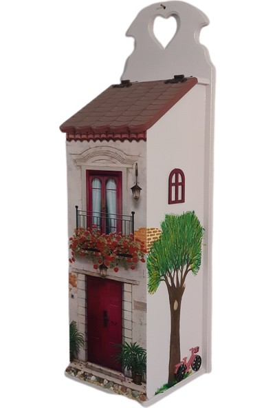 Mavi Yıldız Büyükannenin Evi Ahşap Poşetlik 3