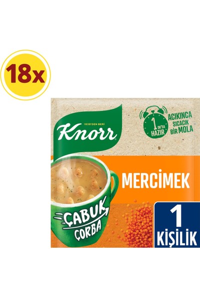 Knorr Mercimek Çabuk Çorba 22 gr X 18 Adet Knorr Mercimek Çabuk Çorba 22 gr X 18 Adet