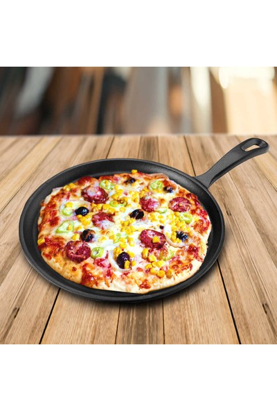 Lava Döküm Krep Pızza Pancake Tavası Yuvarlak Metal Saplı Çap26 cm Lava Döküm Krep Pızza Pancake Tavası Yuvarlak Metal Saplı Çap26 cm