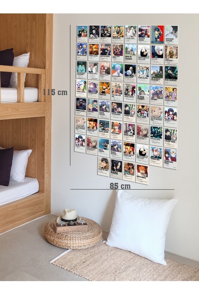 Quppa Anime Poster Kolaj Seti | Kaplamalı Yırtılmaz Duvar Poster Seti Kalın Kuşe Kağıt | 60 Adet 10CM*14CM Quppa Anime Poster Kolaj Seti | Kaplamalı Yırtılmaz Duvar Poster Seti Kalın Kuşe Kağıt | 60 Adet 10CM*14CM