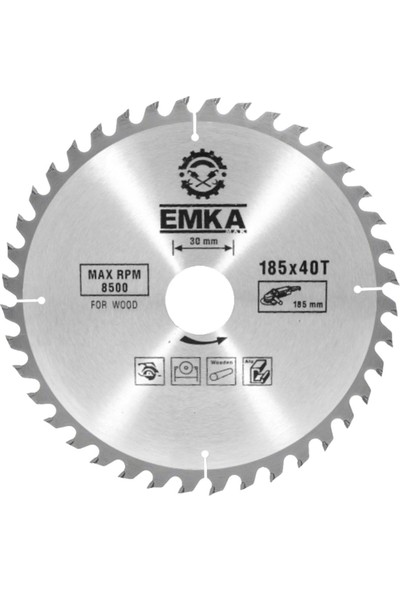 Badem10 Emka Ahşap Kesme Sunta Testeresi 185 mm 40 Diş Badem10 Emka Ahşap Kesme Sunta Testeresi 185 mm 40 Diş