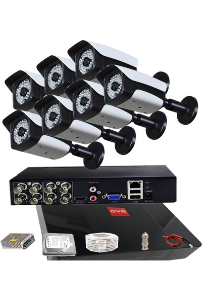 Qromax Pro 2048 7'Li 5 Megapiksel Sony Lens 1080P Aptina Sensör Güvenlik Kamerası Seti Qromax Pro 2048 7'Li 5 Megapiksel Sony Lens 1080P Aptina Sensör Güvenlik Kamerası Seti