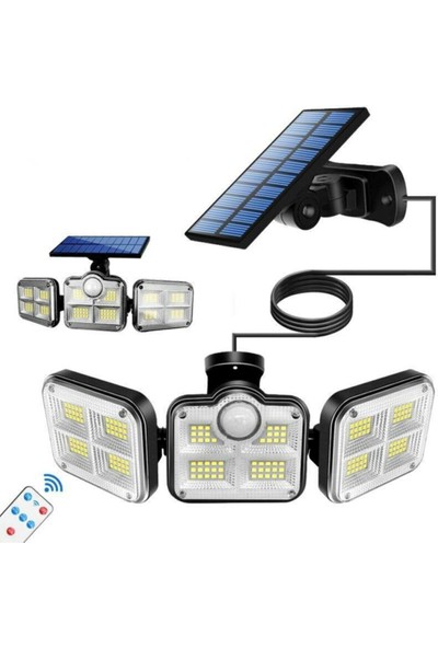Uzaktan Kumandalı 122 LED Sensörlü Bahçe Lambası