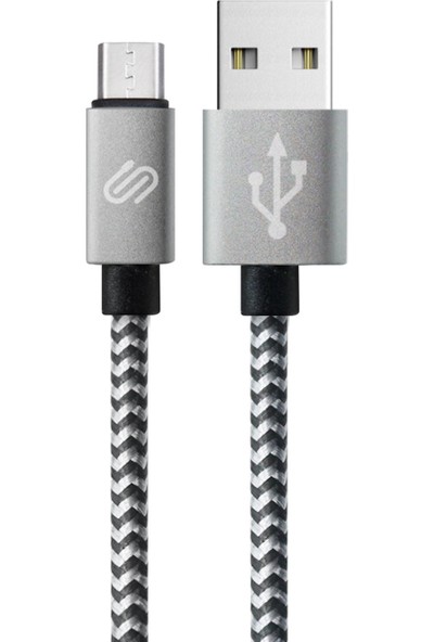Qwerts Micro USB Örgülü Hızlı Şarj ve Data Kablosu 1 mt ( Siyah - Beyaz ) Qwerts Micro USB Örgülü Hızlı Şarj ve Data Kablosu 1 mt ( Siyah - Beyaz )