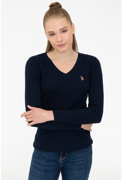 U.S. Polo Assn. Lacivert Triko Kazak Basic 50237091-VR033 U.S. Polo Assn. Lacivert Triko Kazak Basic 50237091-VR033