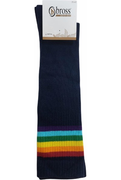 Bross Çember Desen Dizaltı Pamuklu Kadın Çorabı Bross Çember Desen Dizaltı Pamuklu Kadın Çorabı