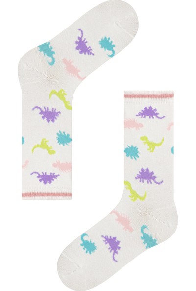 Penti Çok Renkli Pinky Dino 4lü Soket Çorap