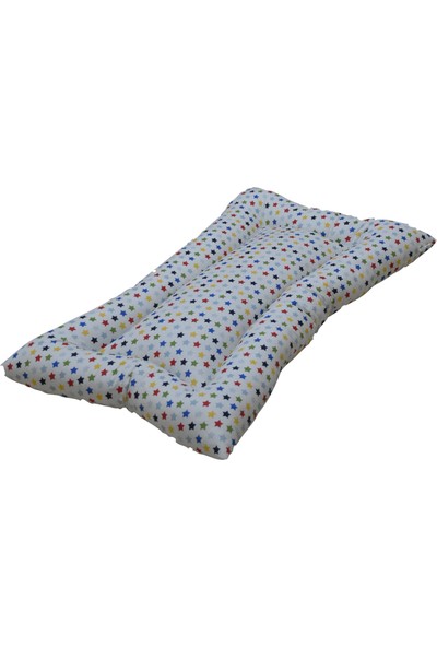 Mazi Home Yer Minderi 100 x 60 cm - Yıldızlı Beyaz Minder