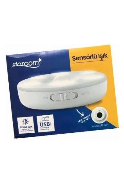 Starcom - Sensörlü Kamp Acil Durum Karanlık Ortam Işığı Şarjlı Starcom - Sensörlü Kamp Acil Durum Karanlık Ortam Işığı Şarjlı