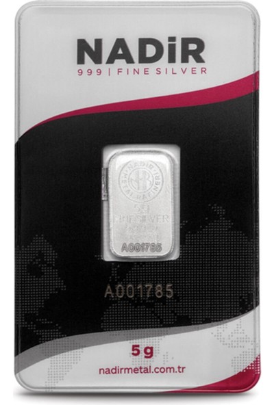 Nadir Gold Külçe Gümüş 5 gr Nadir Gold Külçe Gümüş 5 gr