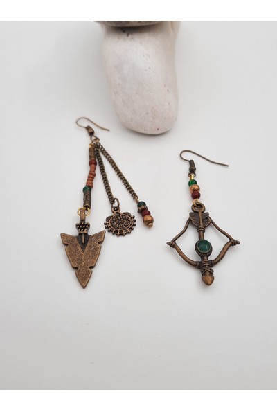 Takıtokacınız El Yapımı Bohem Ikili Set Kadın Küpe