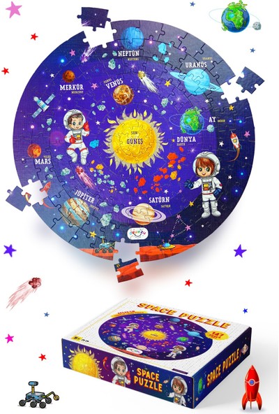 Oyunzu Space Puzzle Oval Puzzle 147 Parça Oyunzu Space Puzzle Oval Puzzle 147 Parça