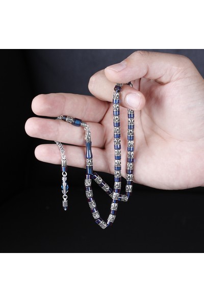 Tesbihcibaba Özel Tasarım Mavi Sıkma Kehribar Tesbih TB10091 Tesbihcibaba Özel Tasarım Mavi Sıkma Kehribar Tesbih TB10091