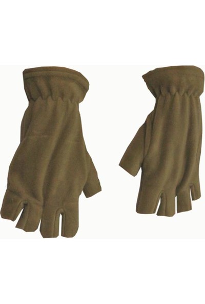 Asker Vadisi Eldiven Polar Kesik Parmaklı Kum Beji Renk