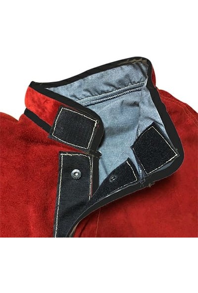 Poyder Astarlı Kırmızı Kaynakçı Ceketi Özel Üretim