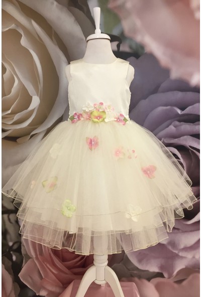 Dide Kids Kız Çocuk Simli Tafta Bedenli Çiçekli Abiye Elbise Dide Kids Kız Çocuk Simli Tafta Bedenli Çiçekli Abiye Elbise