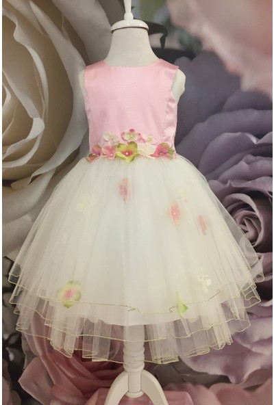 Dide Kids Kız Çocuk Simli Tafta Bedenli Çiçekli Abiye Elbise Dide Kids Kız Çocuk Simli Tafta Bedenli Çiçekli Abiye Elbise