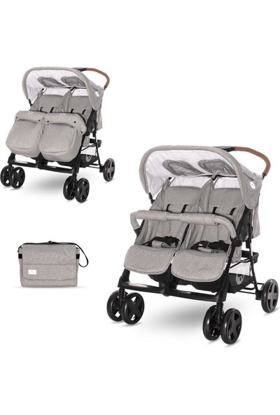Lorelli Twin Ikiz Bebek Arabası - Steel Grey Lorelli Twin Ikiz Bebek Arabası - Steel Grey