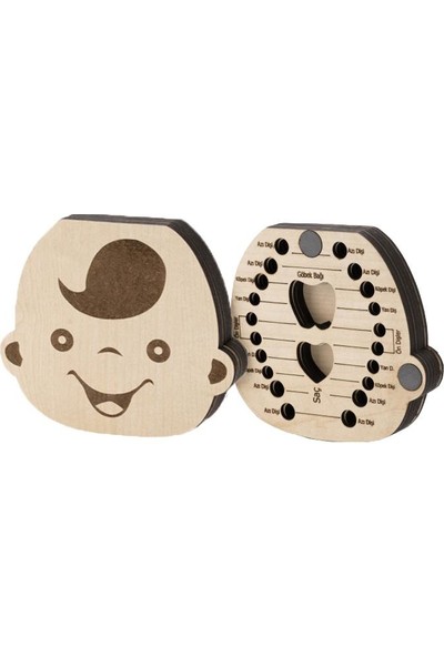 Mimozaavm Erkek Bebek Diş Albümü-Saklama Kutusu-Ahşap Diş Albümü Mimozaavm Erkek Bebek Diş Albümü-Saklama Kutusu-Ahşap Diş Albümü