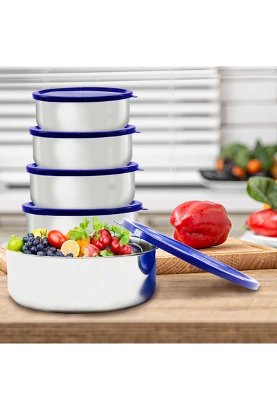 Özberk Çelik 5'li Saklama Kabı Lacivert