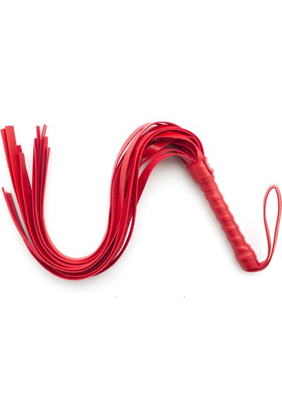 Samur Kırmızı Püsküllü Kırbaç Kamçı 54 cm