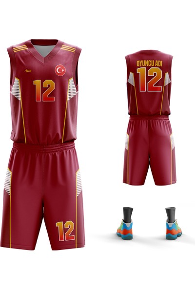 Acr Giyim - Petek Modeli - Kişiye Özel Kadın Basketbol Forması Takımı