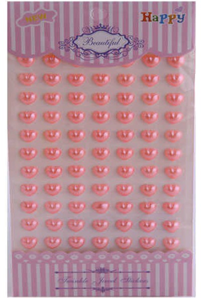 Kalp Kristal Stıcker - 77 Adet Pembe Kalp Kristal Stıcker - 77 Adet Pembe