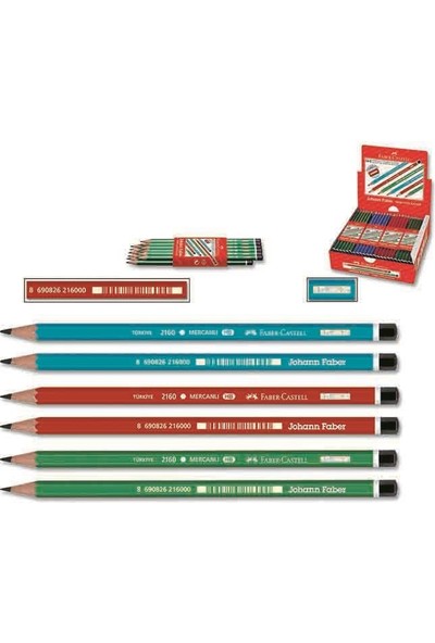 Faber-Castell Köşeli Mercanlı Kurşun Kalem 12'li Faber-Castell Köşeli Mercanlı Kurşun Kalem 12'li