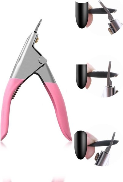 Mujgan Protez Takma Tırnak Kesme Makası Pembe 14 cm