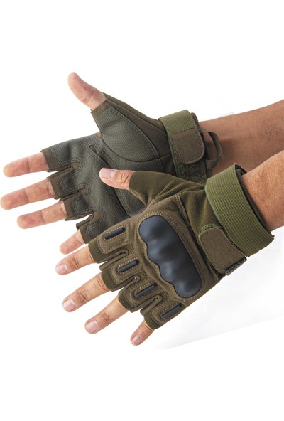 Yds Tactıcal Fıngerless Eldiven -Haki