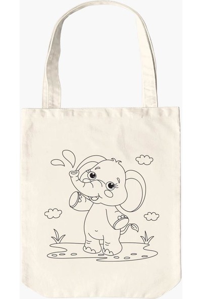 Çınar Bez Çanta Şirin Hayvanlar Desenli Ham Bez Çanta 10'lu + Boya Kalemi 12'li Çınar Bez Çanta Şirin Hayvanlar Desenli Ham Bez Çanta 10'lu + Boya Kalemi 12'li