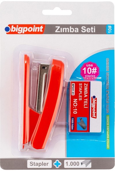 Bigpoint Zımba Makinesi Seti No:10 Kırmızı