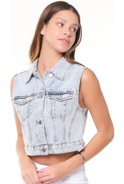 Its Basic Önü Düğmeli Snow Kot Rengi Yelek Its Basic Önü Düğmeli Snow Kot Rengi Yelek