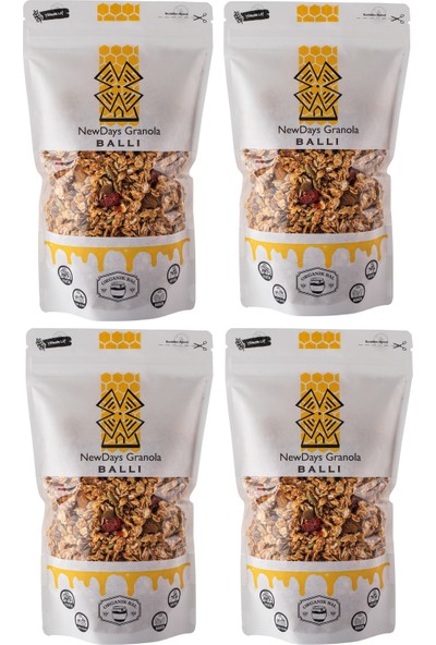 New Days Granola 4'lü Ballı Granola New Days Granola 4'lü Ballı Granola