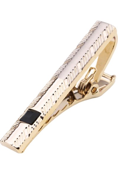 Kravatkolik Gold Renk Siyah Taşlı Yarı Mat Kravat Iğnesi KIY500 Kravatkolik Gold Renk Siyah Taşlı Yarı Mat Kravat Iğnesi KIY500