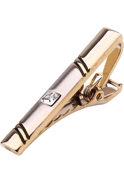 Kravatkolik Gold Renk Yarı Mat Beyaz Taşlı Kravat Iğnesi KIY590 Kravatkolik Gold Renk Yarı Mat Beyaz Taşlı Kravat Iğnesi KIY590