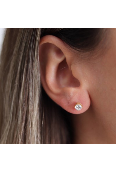 Değerli Kuyumculuk Tektaş Küpe