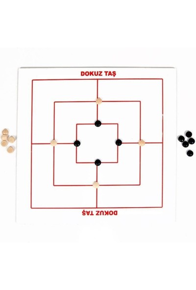 Proithalat Ahşap Dokuz Taş Zeka ve Strateji Oyunu Proithalat Ahşap Dokuz Taş Zeka ve Strateji Oyunu